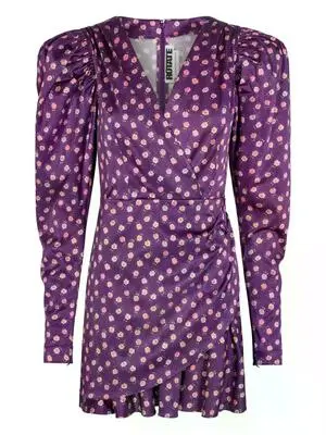 Remain Birger Christensen Floral Print Mini Dress - Purple