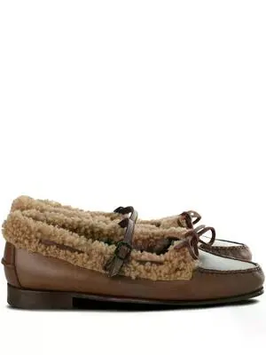 Hereu Shearling-trimmed Buckle Loafers