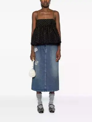 Simone Rocha Distressed-effect Midi Skirt