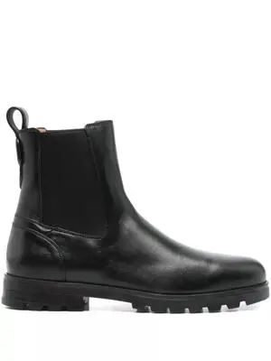 Santoni Elastic-panel Leather Boots