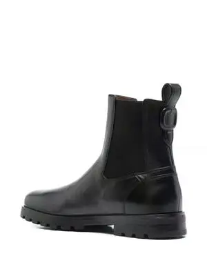 Santoni Elastic-panel Leather Boots
