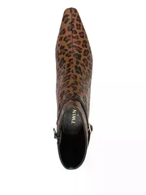 TWINSET 70mm Leopard-print Ankle Boots
