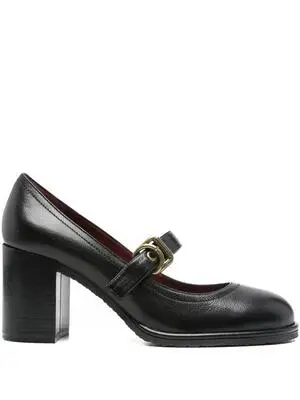 Roberto Festa 75mm Buckle-strap Block-heel Pumps - Black