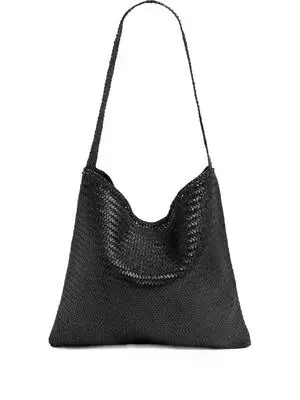 Dragon Diffusion Woven Leather Shoulder Bag