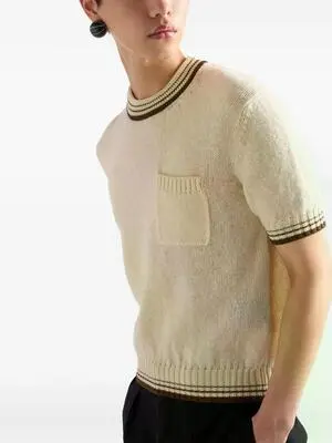 Prada Short-sleeve Pocket Sweater