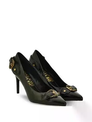 Versace Scarlett Buckle-detail Pointed-toe Pumps