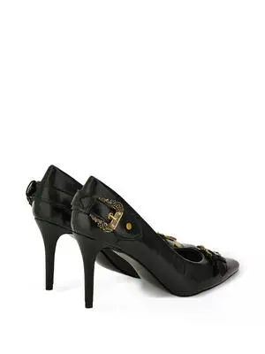Versace Scarlett Buckle-detail Pointed-toe Pumps