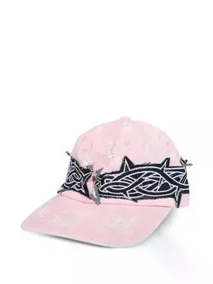 WHO DECIDES WAR BY EV BRAVADO Distressed Baseball Cap - Pink