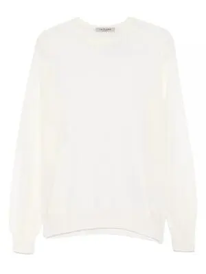 FILERIA Crew-neck Wool Sweater - White