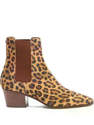 Casadei 50mm Leopard-print Ankle Boots