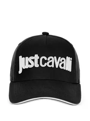 Just Cavalli Logo-embroidered Baseball Cap - Black