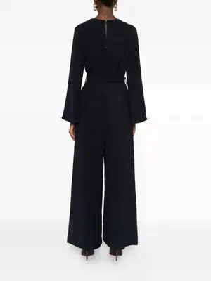 P.a.r.o.s.h Belted Bell-sleeve Jumpsuit - Blue