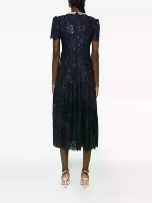 SELF-PORTRAIT Sequin-embellished Lace Dress