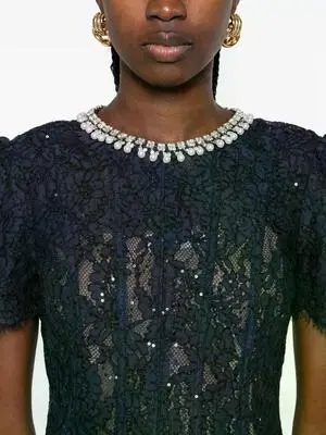SELF-PORTRAIT Sequin-embellished Lace Dress