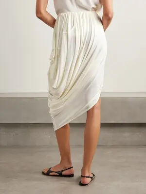 Co Name' Draped Stretch-jersey Midi Skirt