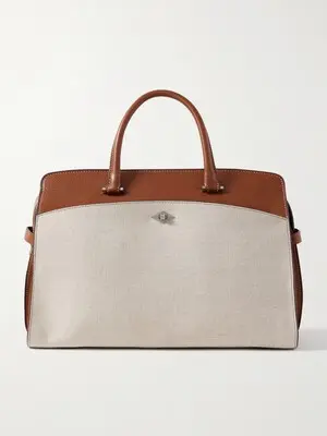 METIER Private Eye Leather And Linen Tote