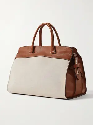 METIER Private Eye Leather And Linen Tote