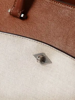 METIER Private Eye Leather And Linen Tote