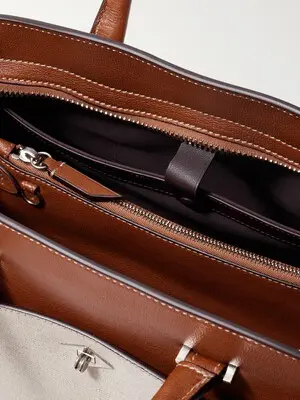 METIER Private Eye Leather And Linen Tote