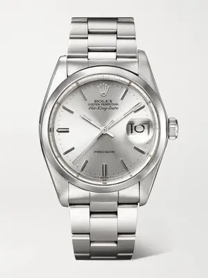 STEPHANIE WINDSOR Rolex 1978 Oyster Perpetual Air-king Date Stainless Steel Automatic Watch - Silver