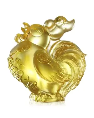 LIULI Ruyi's Twelve Blessings First Light Champion Zodiac Crystal Figurine - Multi