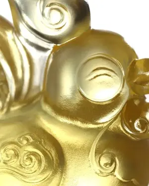 LIULI Ruyi's Twelve Blessings First Light Champion Zodiac Crystal Figurine