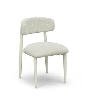 TOV FURNITURE Annika Textured Fabric Outdoor Dining Chair - Cream