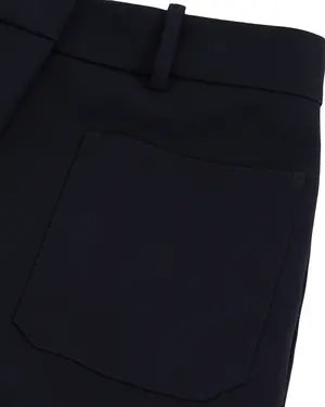 REISS Priya Petite Flare Leg Trousers - Navy
