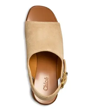 Chloé Maxime Platform Wedge Sandals - Sandy Brown