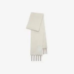 Burberry Alpaca Wool Blend Scarf - White White