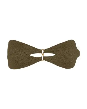 VIX PAULA HERMANNY Solaro Bandeau Bikini Top - Green