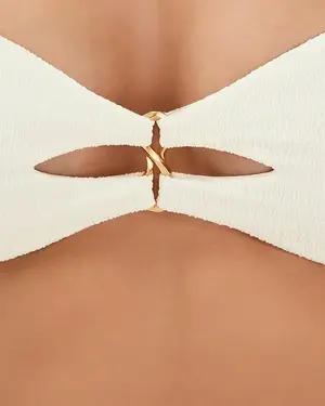 VIX PAULA HERMANNY Solaro Bandeau Bikini Top - White