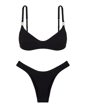 VIX PAULA HERMANNY Giulia Bikini Bottom - Black