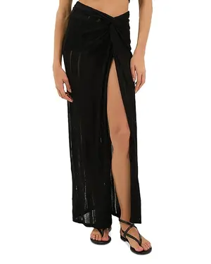 VIX PAULA HERMANNY Knit Maxi Skirt - Black