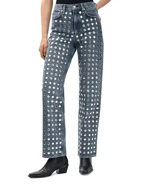 Rag & Bone Shea High-rise Straight Jeans - Kingston Stud