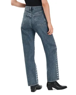 Rag & Bone Shea High-rise Straight Jeans - Kingston Stud