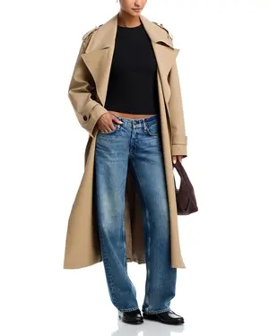 Rag & Bone Saige Low Rise Relaxed Straight Jeans - Echo