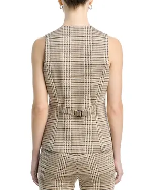 Rag & Bone Irina Ponte Plaid Long Vest