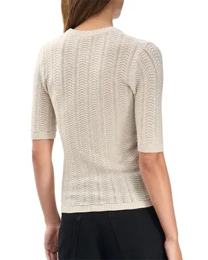 Rag & Bone Francesca Merino Wool Short Sleeve Sweater
