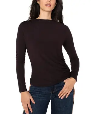LIVERPOOL Ruched Long Sleeve Top