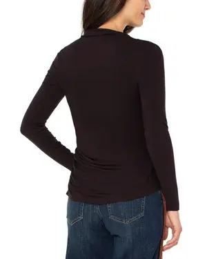 LIVERPOOL Ruched Long Sleeve Top