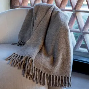 CECCHI E CECCHI Brenta Alpaca Wool Throw - Beige