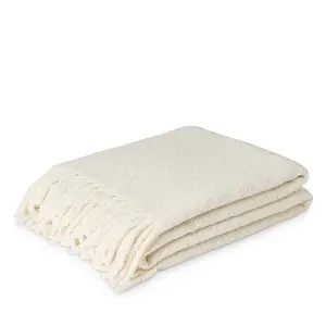 CECCHI E CECCHI Brenta Alpaca Wool Throw - White