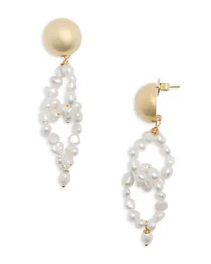 PEARL OCTOPUSS.Y Cultured Freshwater Pearl Grape Earrings - Gold