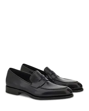 FERRAGAMO Tramezza Penny Loafers - Midnight