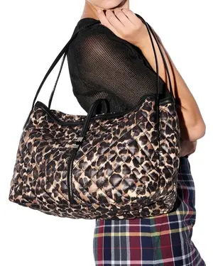 Mz Wallace Astor East West Tote - Leopard/gunmetal