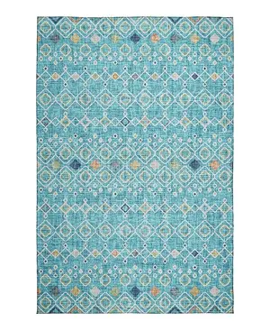 DALYN RUG COMPANY Dalyn Portico Washable Po4 Area Rug, 9' X 12 - Teal