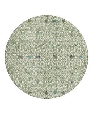 DALYN RUG COMPANY Dalyn Portico Washable Po4 Round Area Rug, 8' X 8 - Aloe