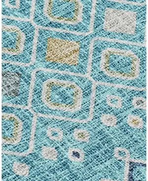 DALYN RUG COMPANY Dalyn Portico Washable Po4 Area Rug, 3' X 5 - Teal