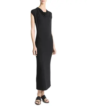 Vince Cowl Neck Dress - Black